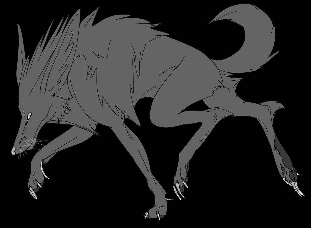 Demon Dog FREE Line Art by Kitsuda on DeviantArt
