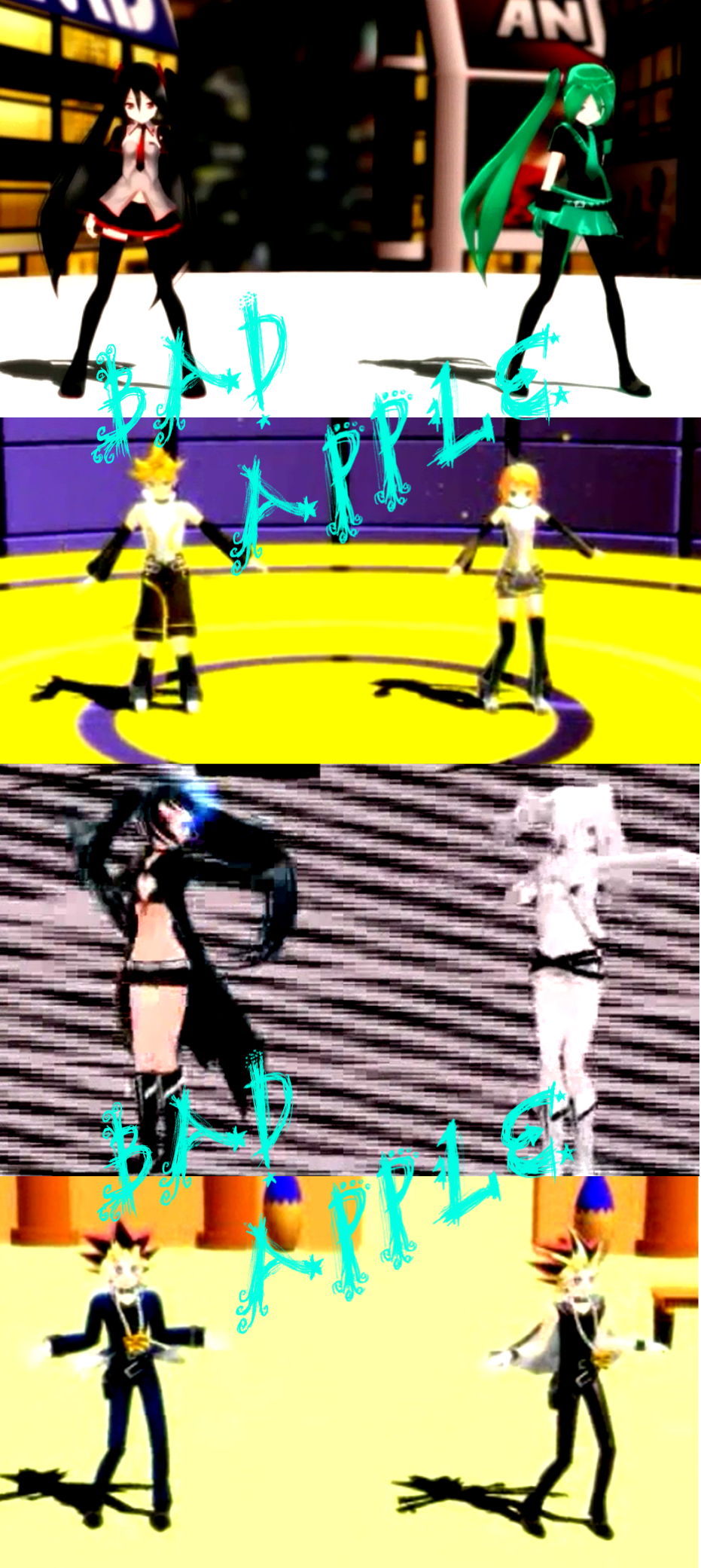 MMD Bad Apple (video) by artemis1031 on DeviantArt