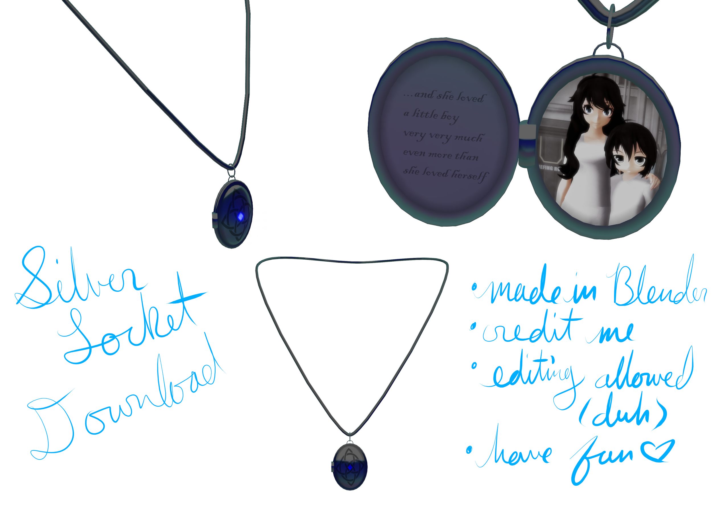 MMD Silver Locket DL by artemis1031 on DeviantArt