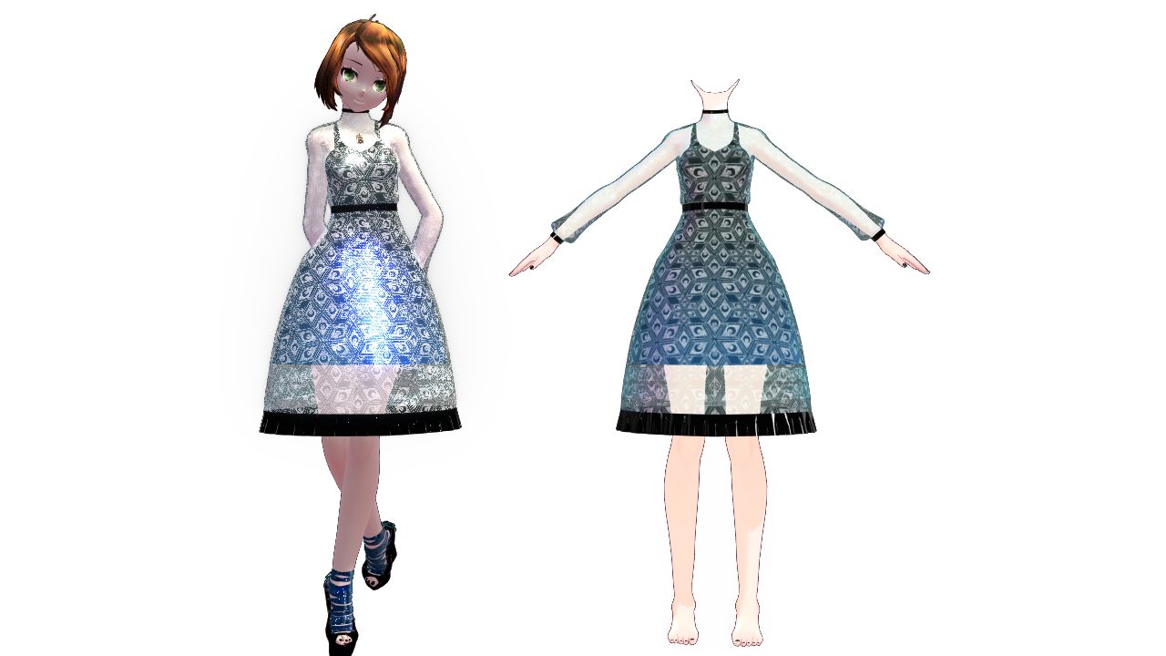 MMD/PMX Celestial Prism Dress DL by artemis1031 on DeviantArt