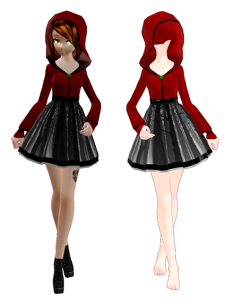 MMD Little's Red's Dress DL by artemis1031 on DeviantArt