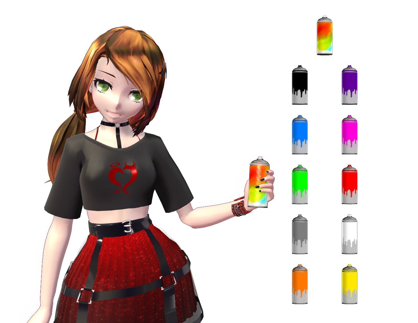 MMD Various Spray Paints - DL by artemis1031 on DeviantArt