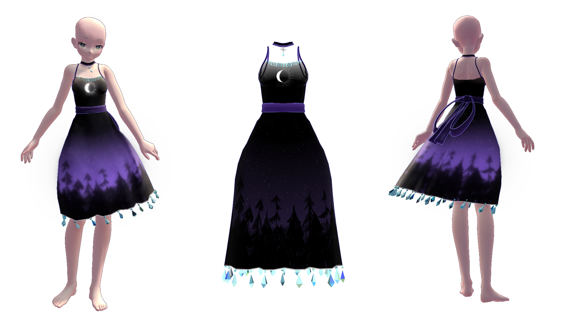 MMDxTDA Moonlit Dress + DL by artemis1031 on DeviantArt