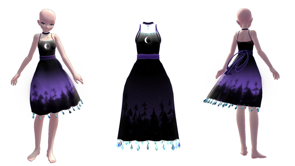 MMDxTDA Moonlit Dress + DL by artemis1031 on DeviantArt