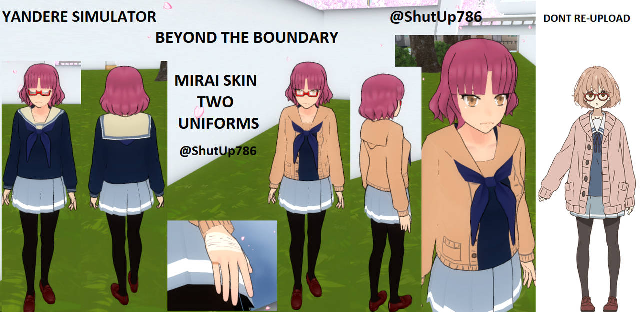 Beyond the Boundary - Mirai Skin by ShutUp786 on DeviantArt