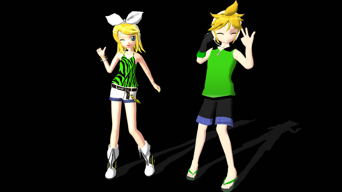 MMD Summer Rin and Len DL by BigBadAnimeFan on DeviantArt