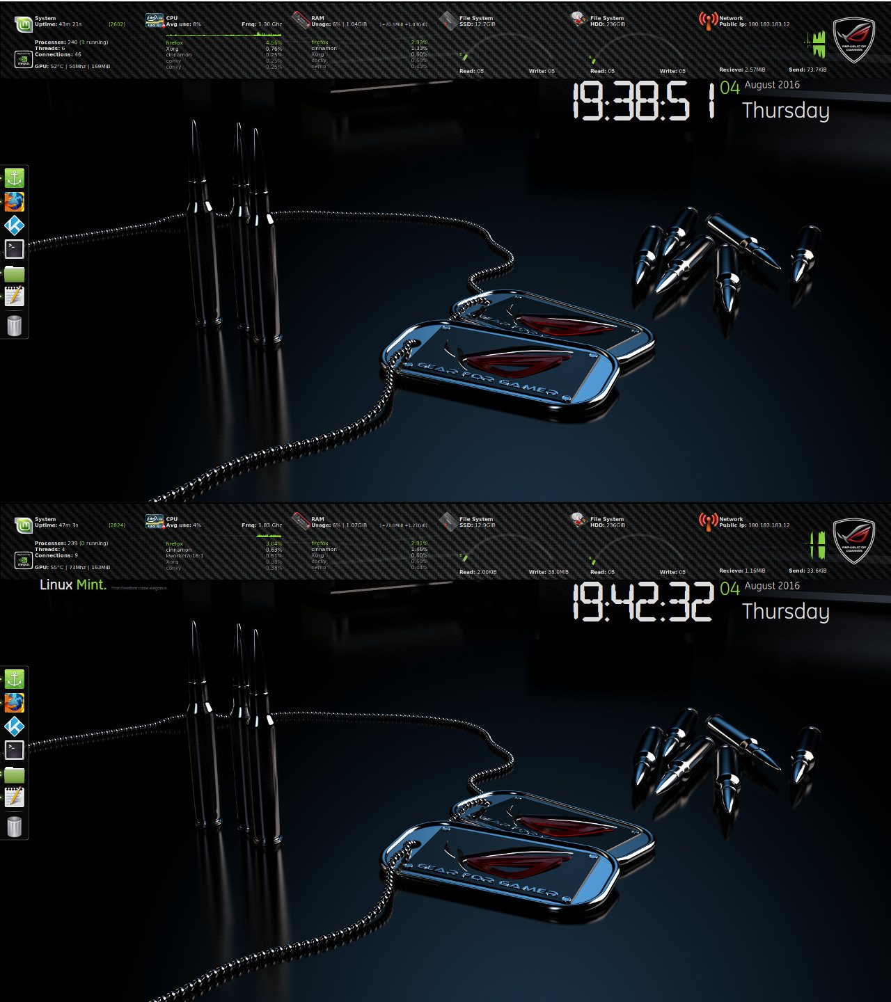 Republic of Gamers Conky Theme by ratking23 on DeviantArt