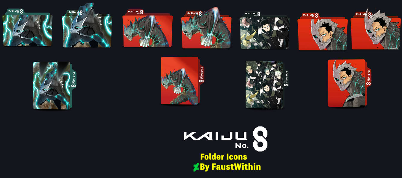 Kaiju No. 8 Folder Icons by FaustWithin on DeviantArt