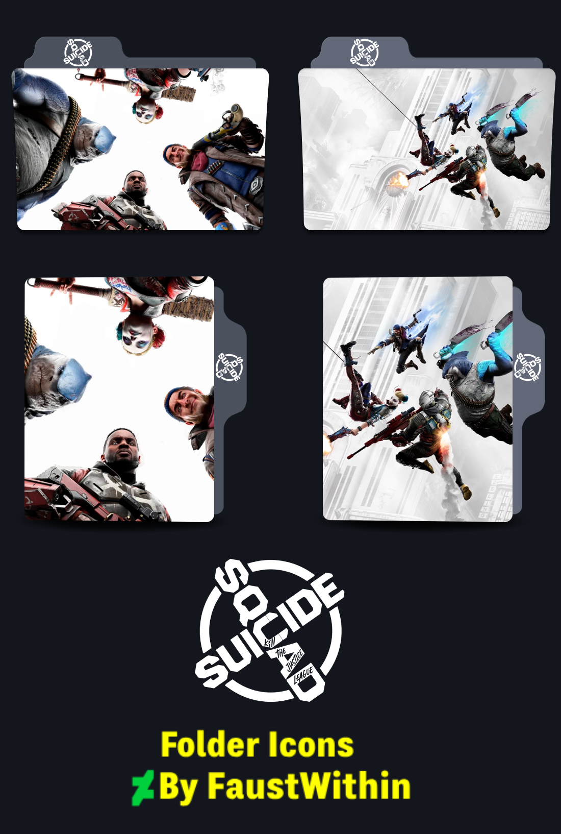 Suicide Squad Kill the Justice League Folder Icons by FaustWithin on DeviantArt
