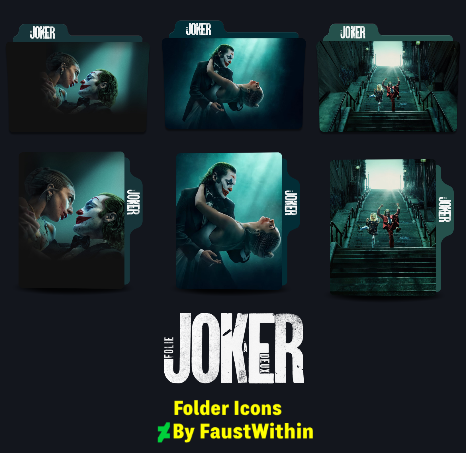 Joker Folie Deux Folder Icons by FaustWithin on DeviantArt