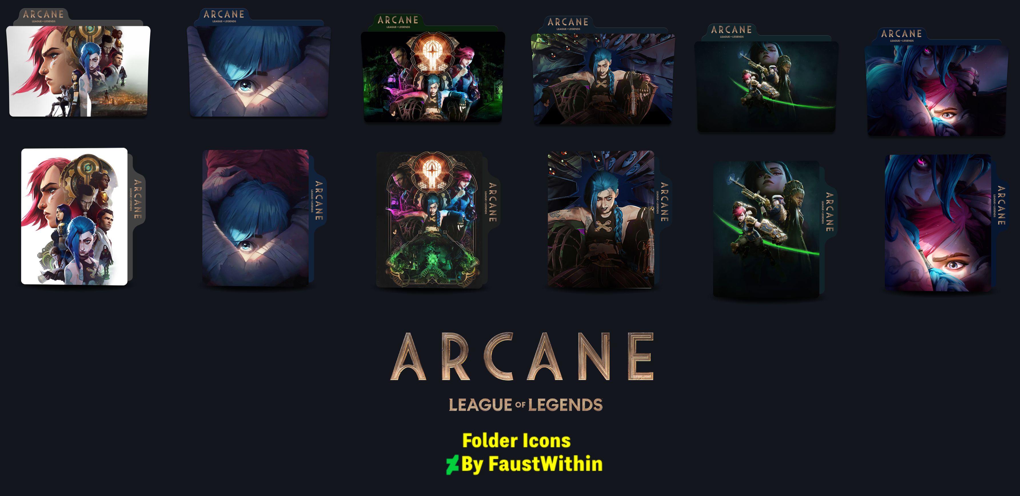 Arcane Folder Icons by FaustWithin on DeviantArt