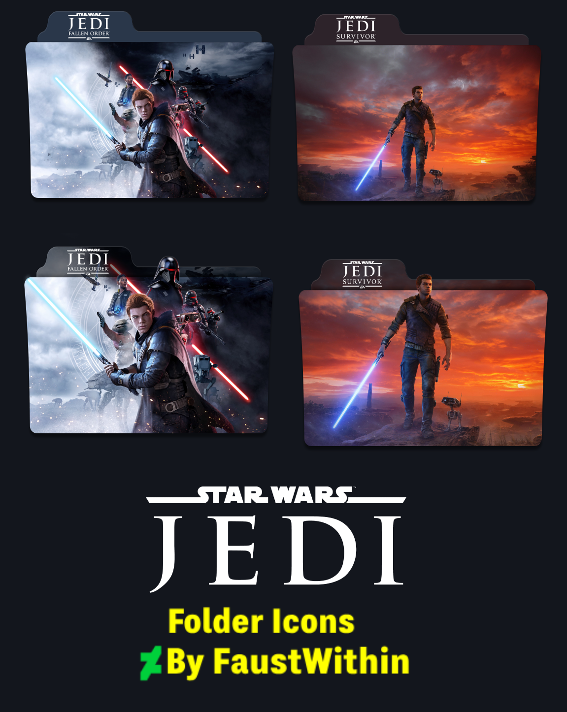 Star Wars Jedi Folder Icons by FaustWithin on DeviantArt