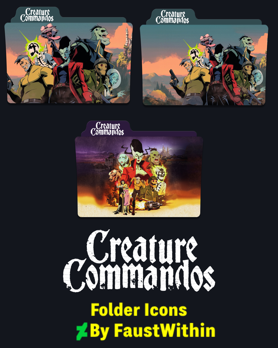 Creature Commandos Folder Icons by FaustWithin on DeviantArt