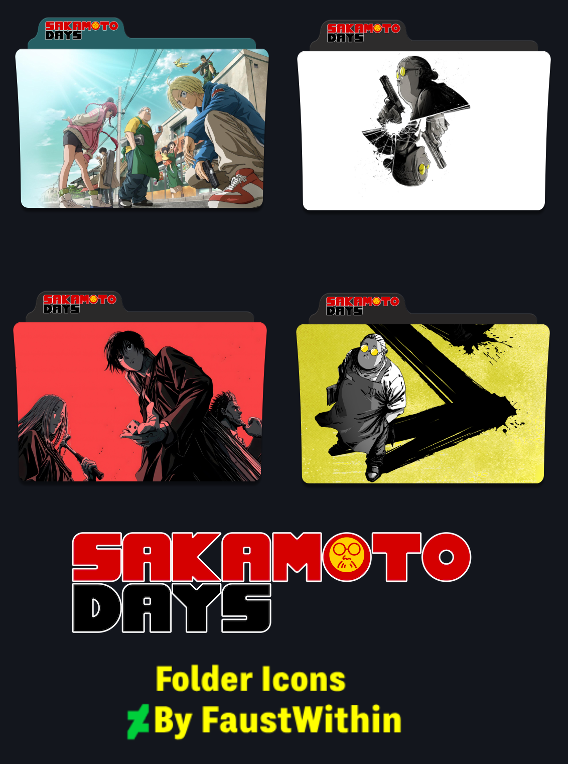 Sakamoto Days Folder Icons by FaustWithin on DeviantArt