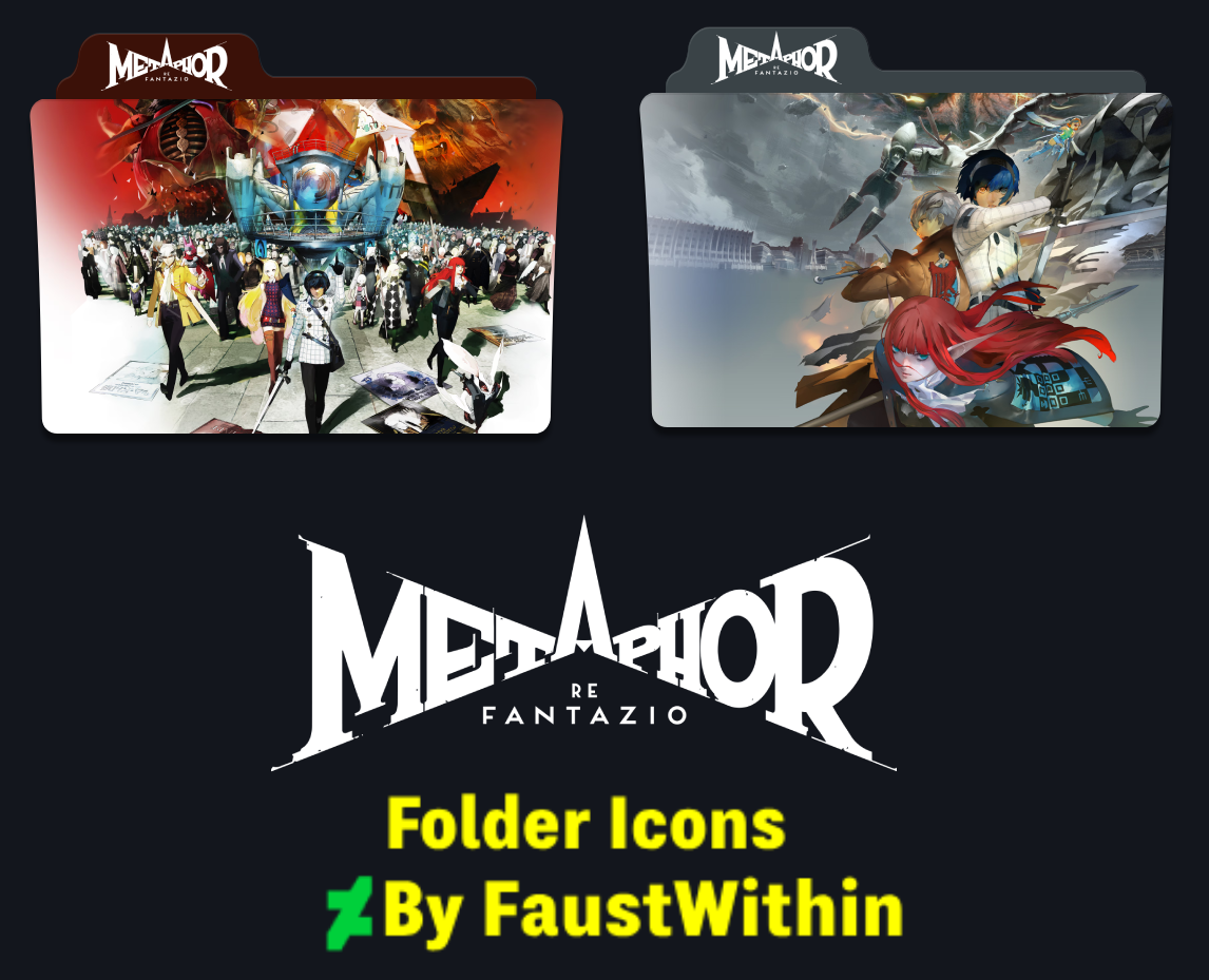 Metaphor ReFantazio Folder Icons by FaustWithin on DeviantArt