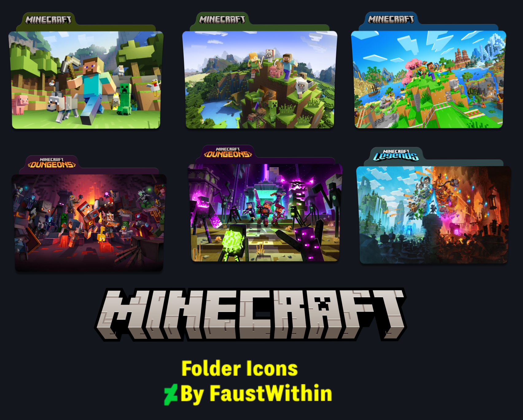 Minecraft Folder Icons by FaustWithin on DeviantArt