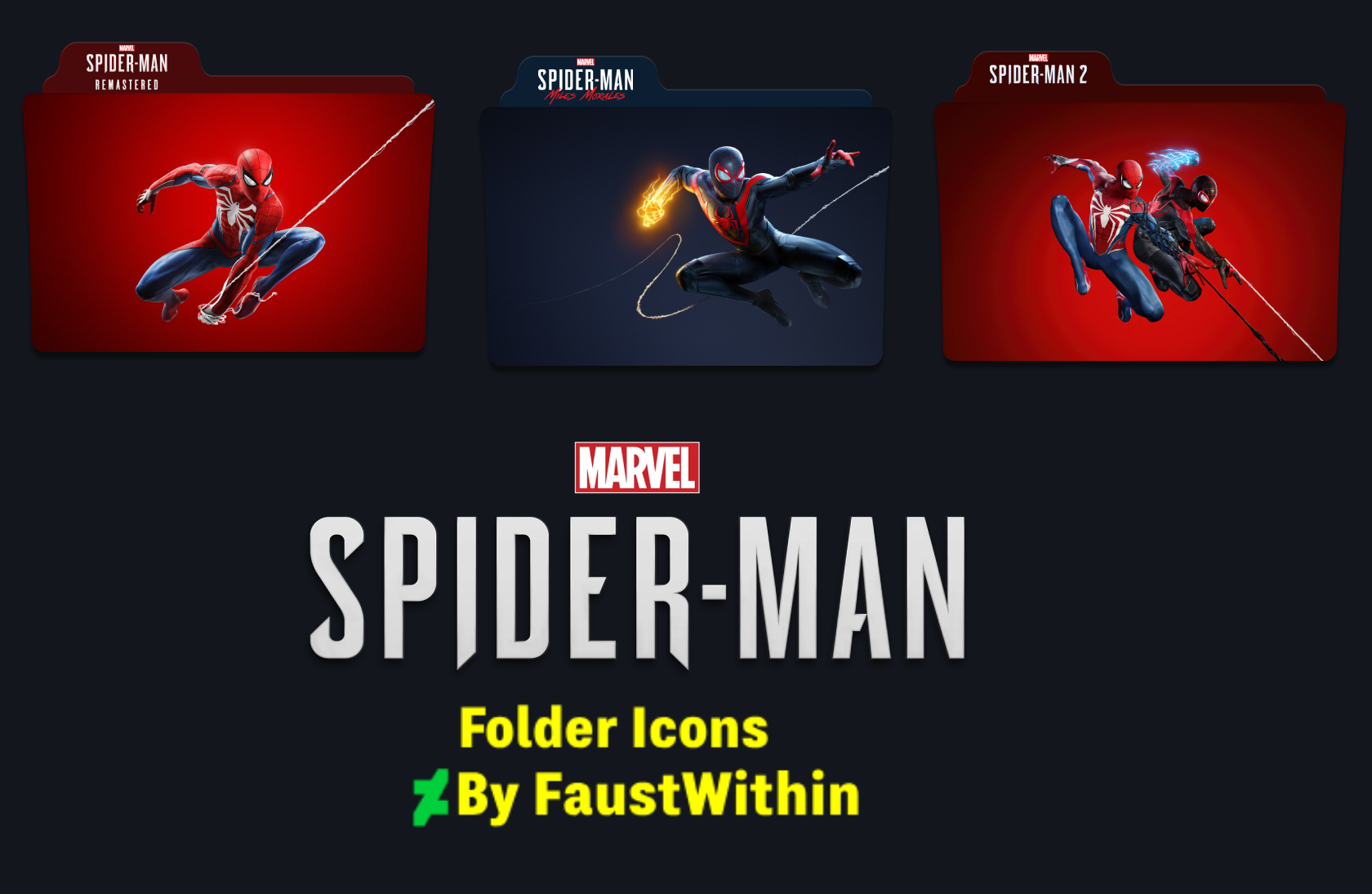 Marvel's Spider-Man Folder Icons by FaustWithin on DeviantArt