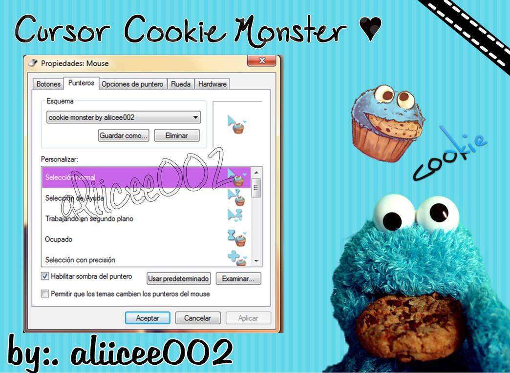 Cursor Cookie Monster by aLiiCee002 on DeviantArt