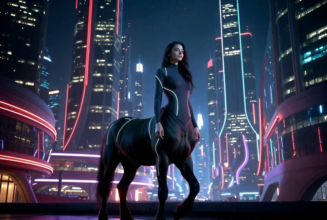 The Centauress of Neon Dreams by lucidor20 on DeviantArt