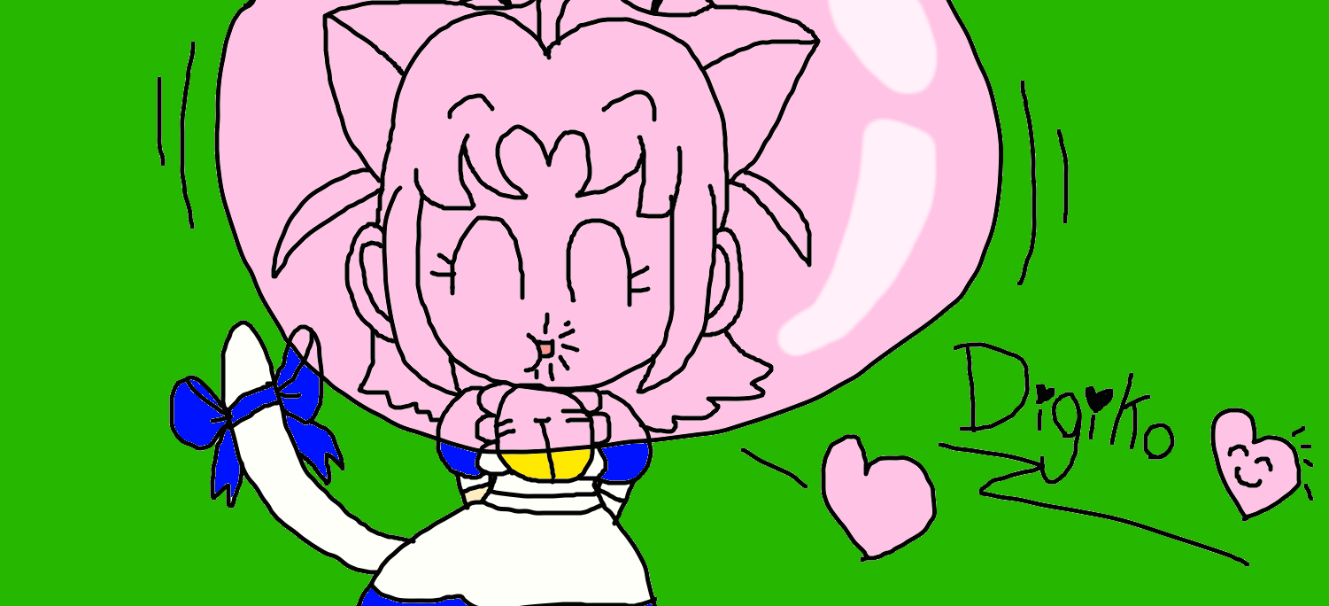 Digiko Blowing Bubble Gum by PokeGirlRULES on DeviantArt