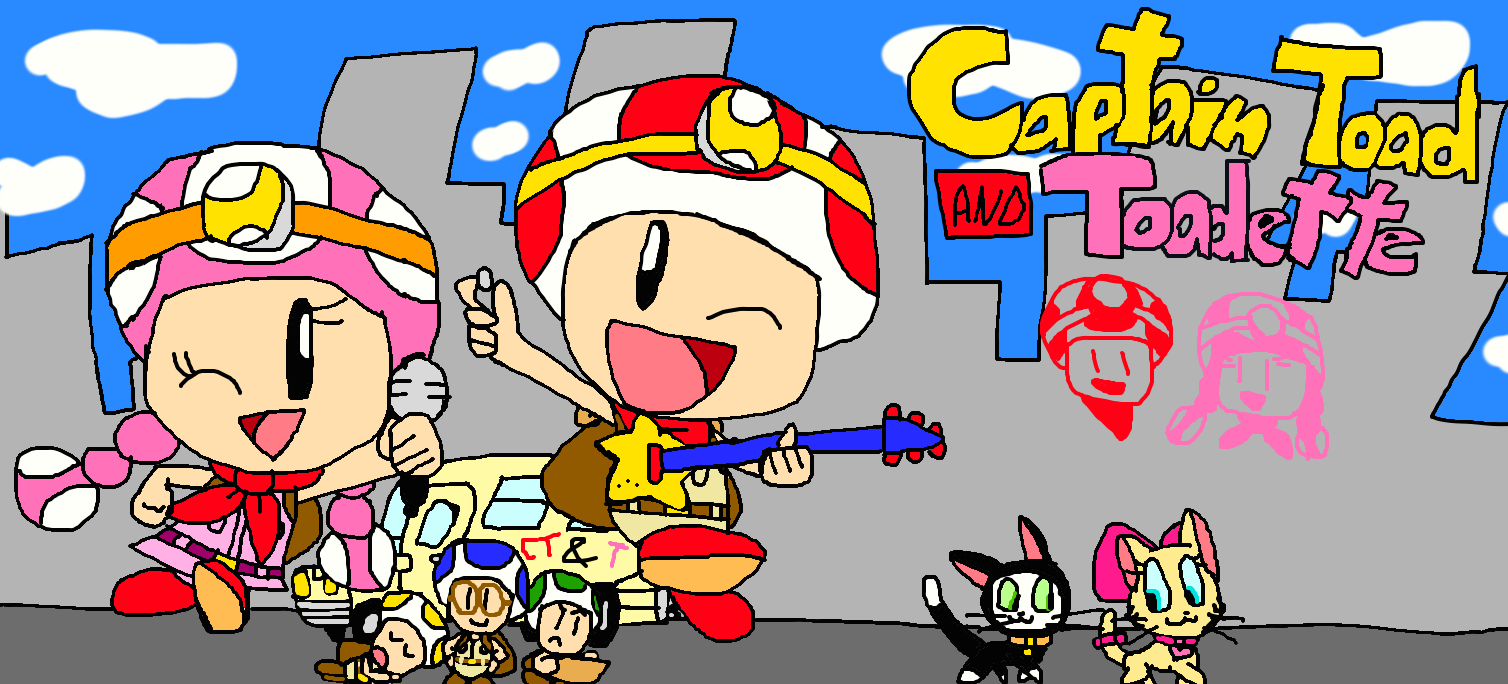 Captain Toad and Toadette Cartoon Style by PokeGirlRULES on DeviantArt