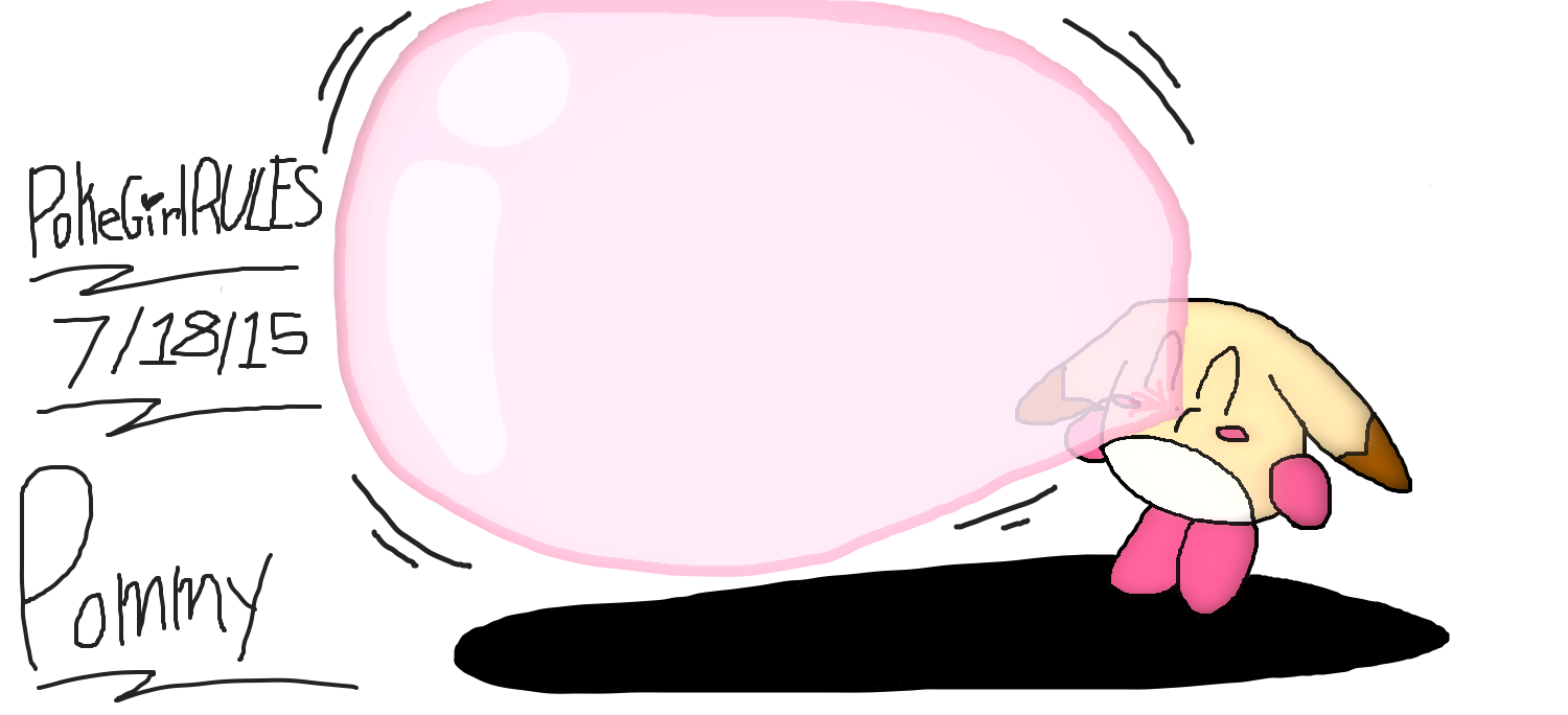 Request: Pommy Blowing His Big Bubble Gum by PokeGirlRULES on DeviantArt