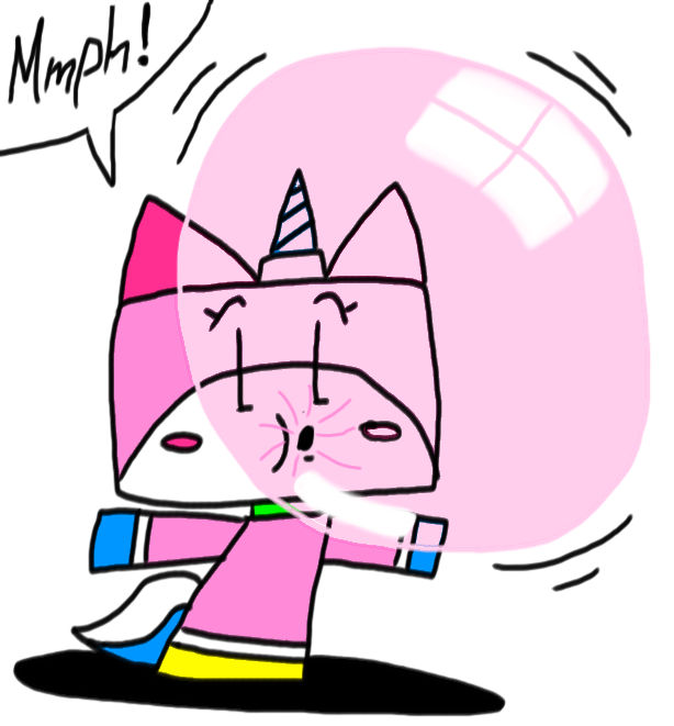 Unikitty Blows a Bubble by PokeGirlRULES on DeviantArt