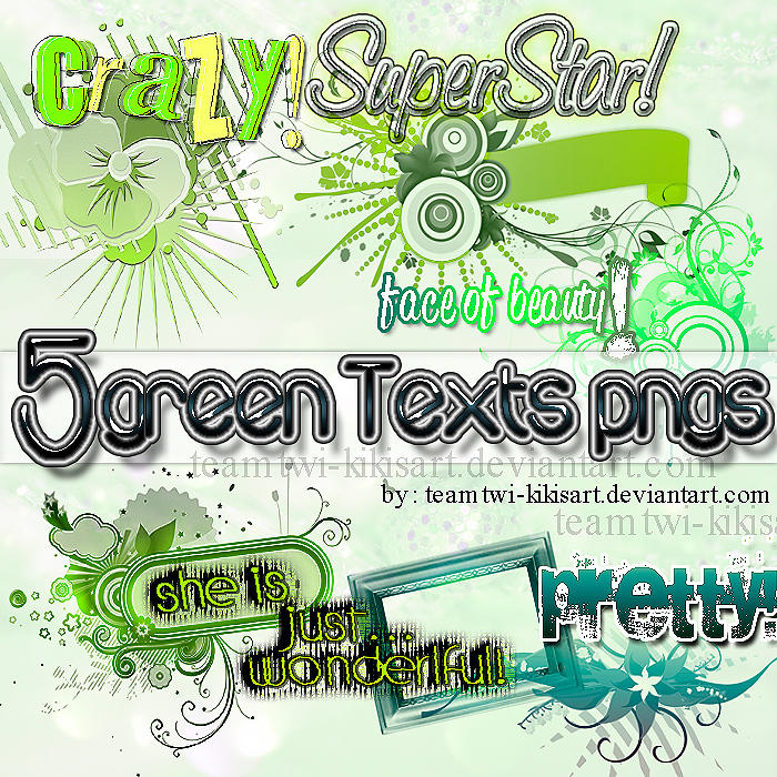 Green texts pngs by TeamTwi-KikisArt on DeviantArt