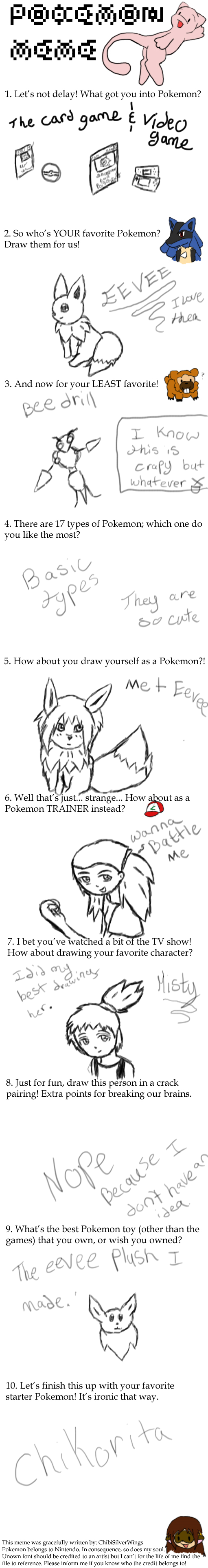 Pokemon Meme Done by huntresskitty1 on DeviantArt