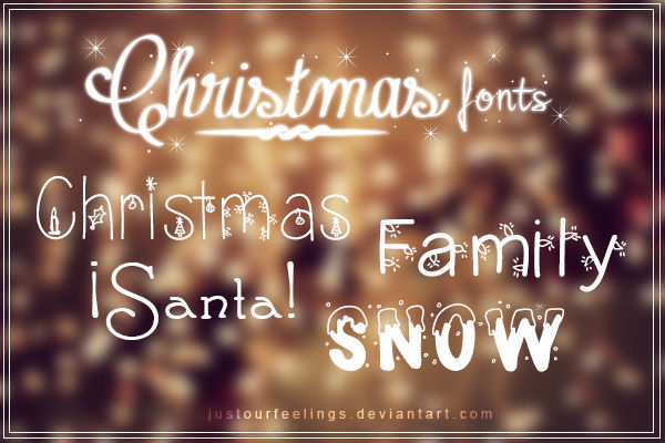 Christmas Fonts by JustOurFeelings on DeviantArt