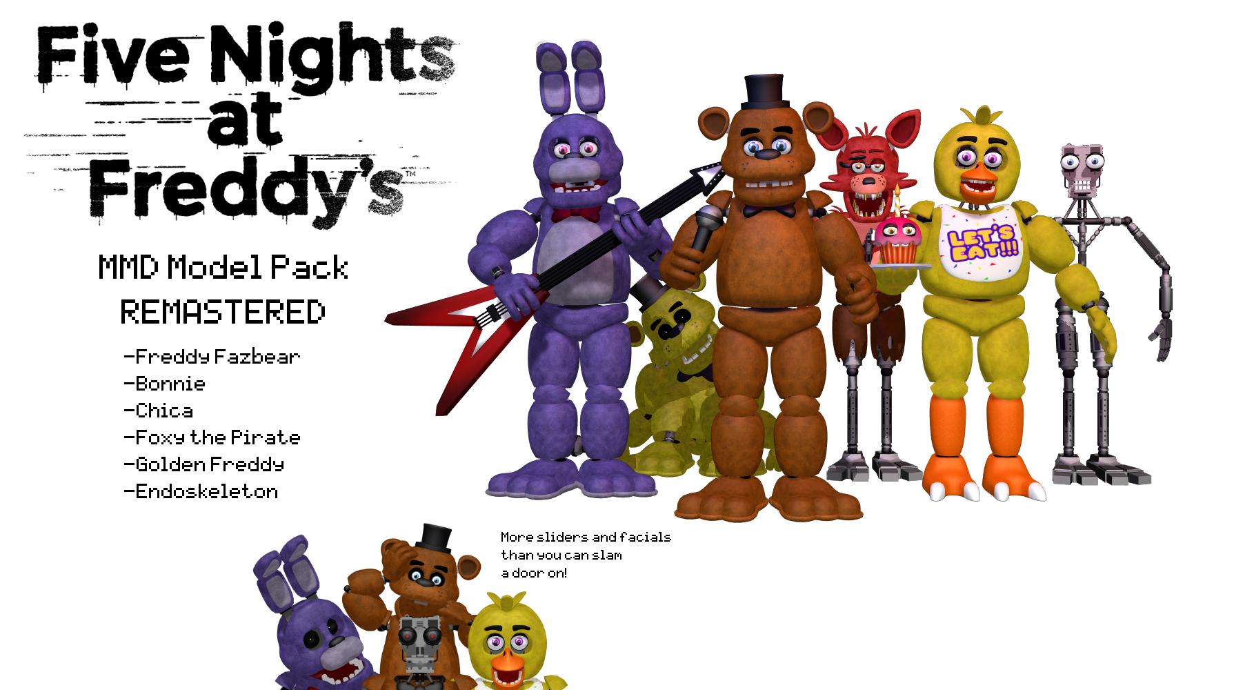 MMD- FNAF 1 Remastered Pack (DL) by OscartheChinchilla on DeviantArt