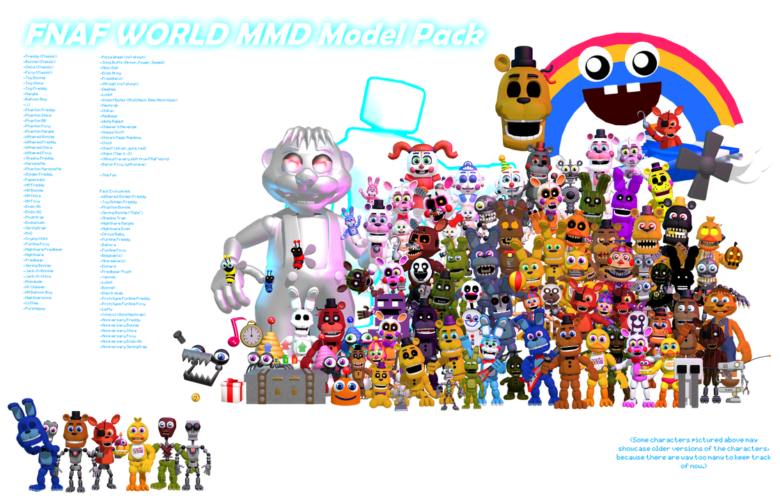 MMD- FNaF World Pack (DL) by OscartheChinchilla on DeviantArt