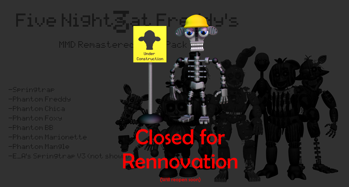 MMD- FNaF 3 Pack Remastered (DL Renovation) by OscartheChinchilla on ...