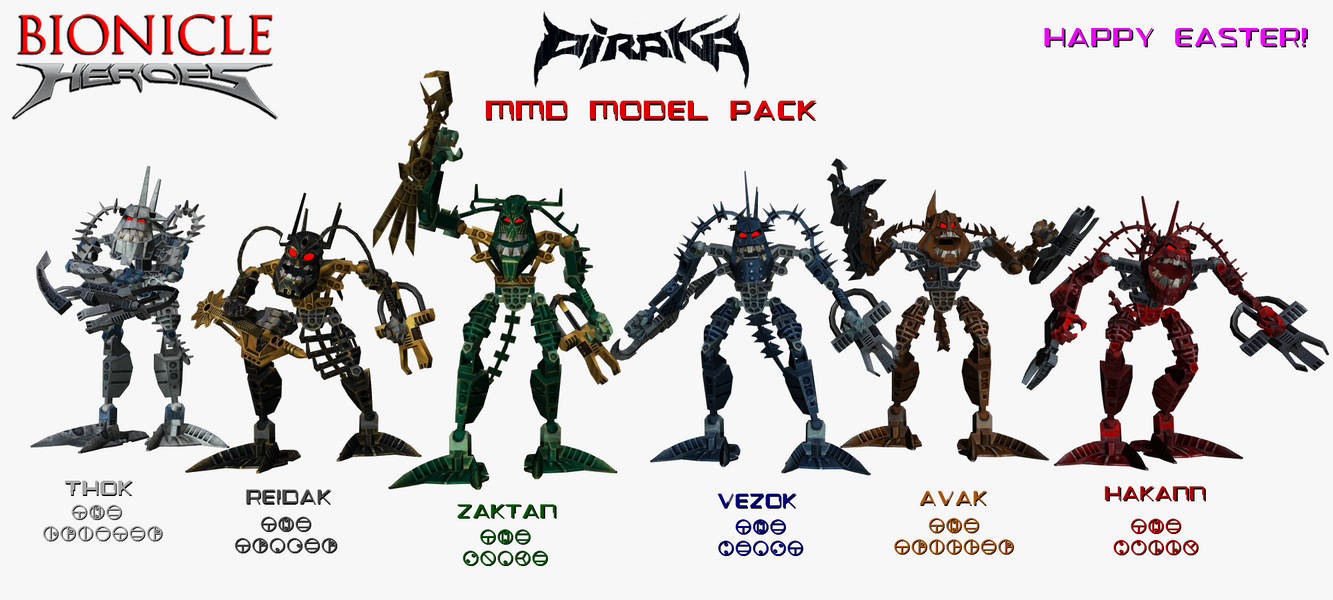 MMD- Bionicle Heroes Piraka Pack (DL) by OscartheChinchilla on DeviantArt