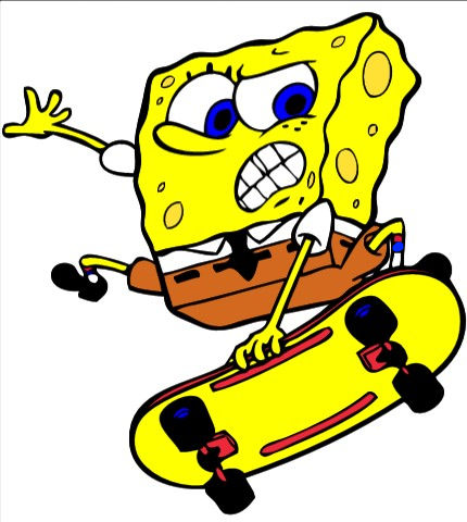 spongebob ride skatebroad by Kevincarlsmith on DeviantArt