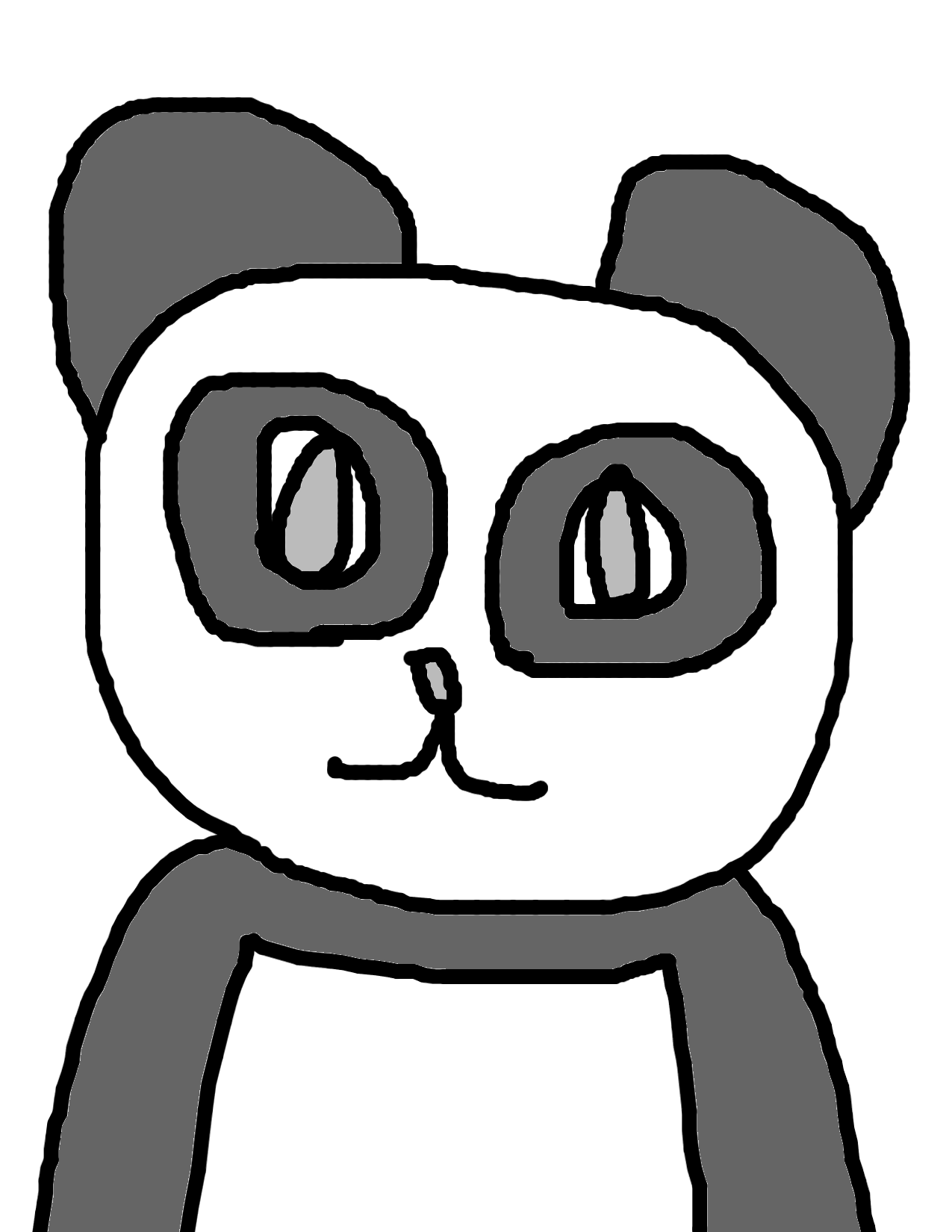gray panda by Kevincarlsmith on DeviantArt