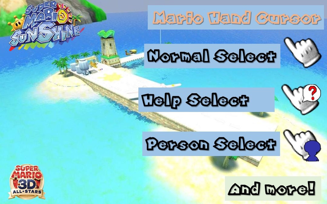 Cursor Mario hand (from Super Mario Sunshine) by MarioNintendofan on ...