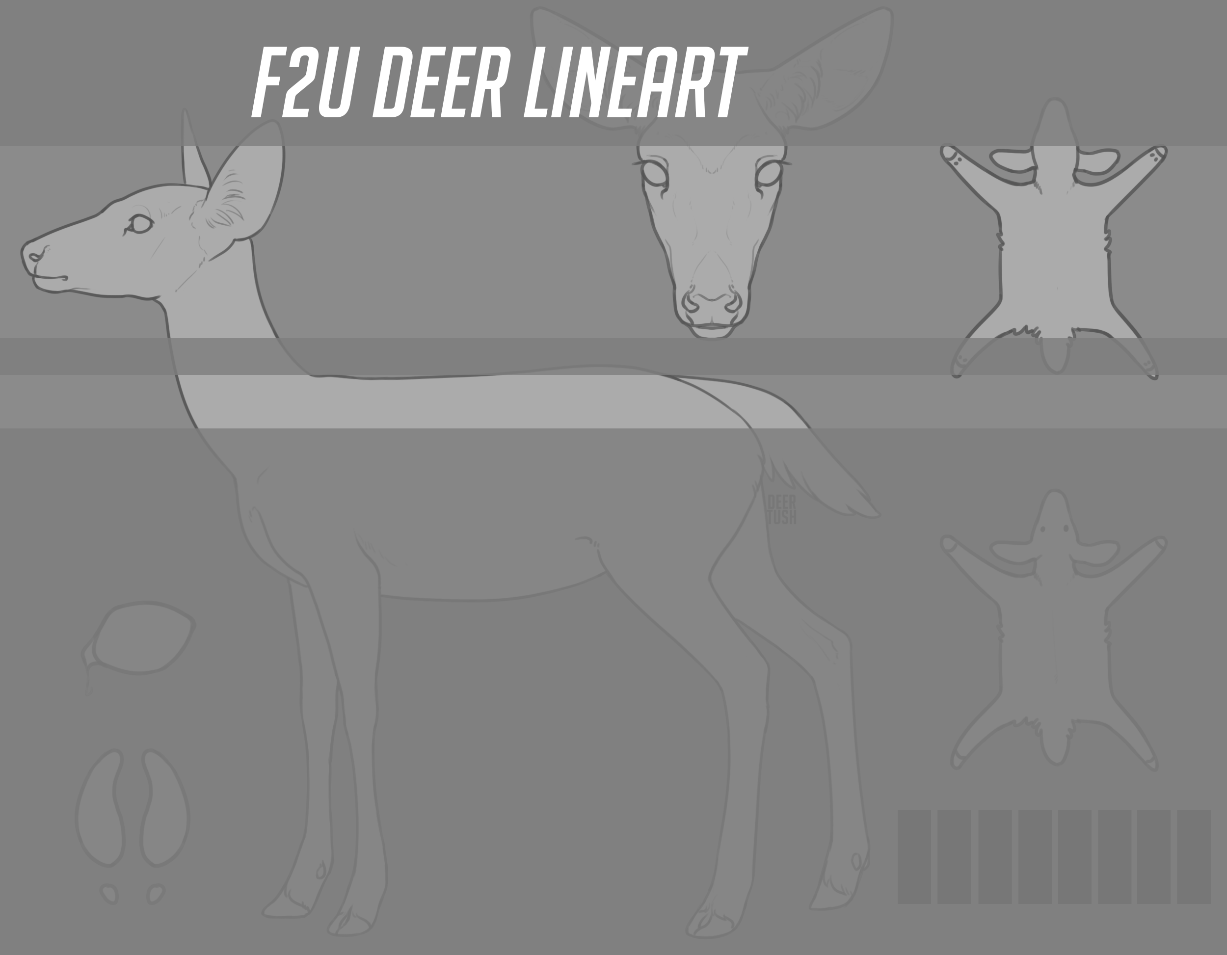 F2u Deer Lineart by Deertush on DeviantArt