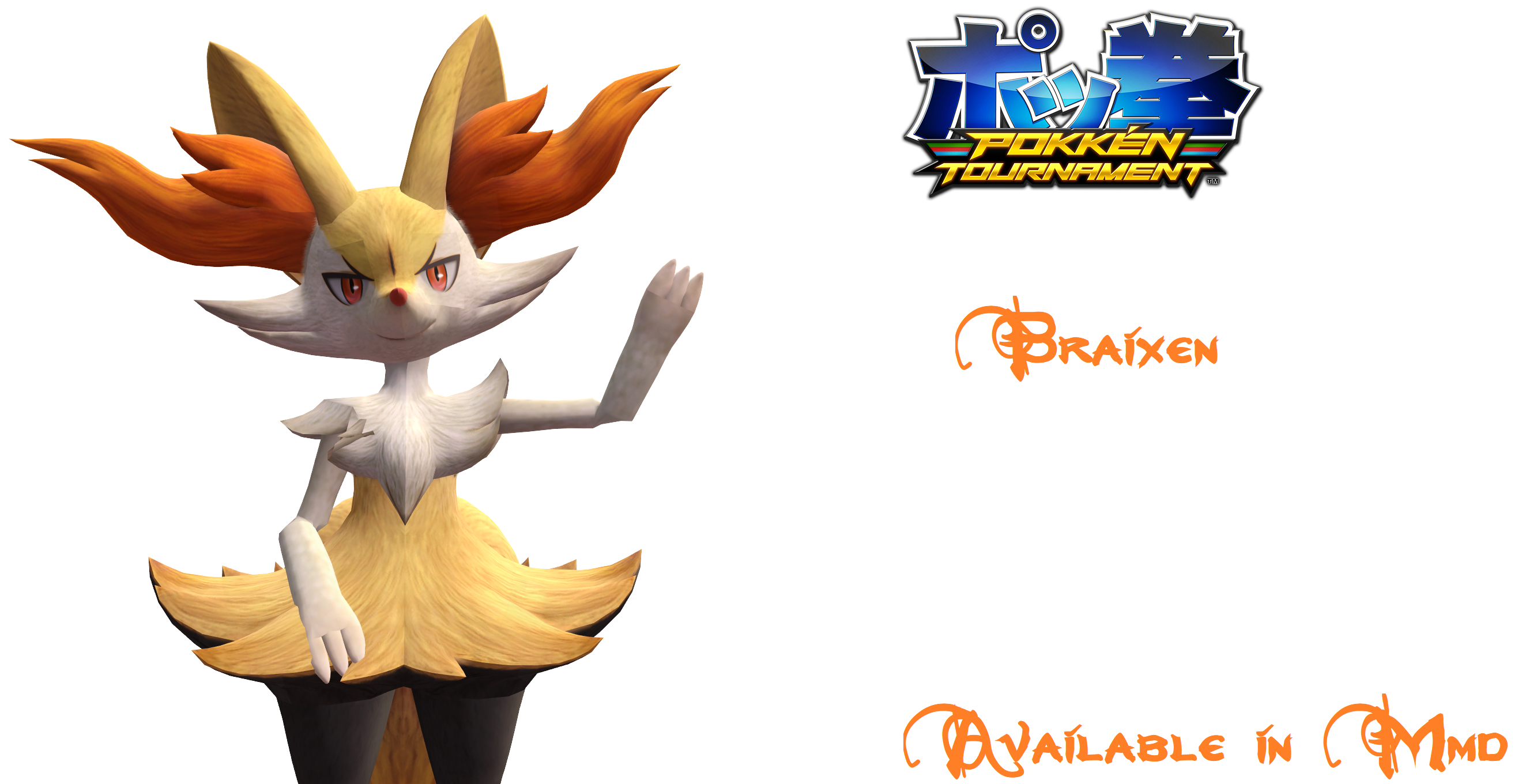 MMD Pokken Tournament Braixen (DL Updated) by DashieStudios on DeviantArt