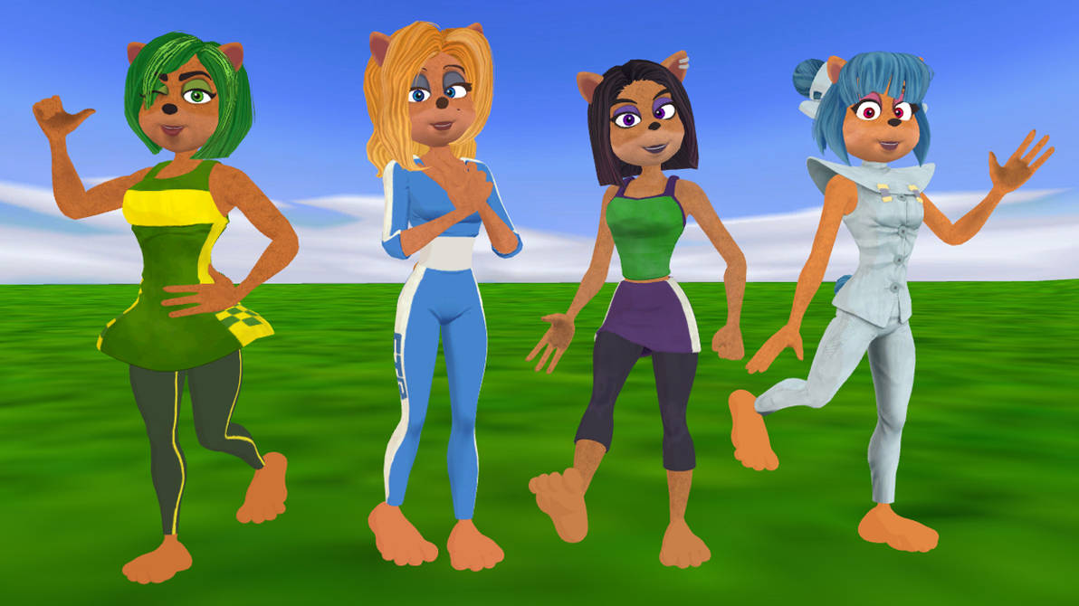 MMD Barefoot Trophy Girls (DL) by MiraculousThomasFan on DeviantArt