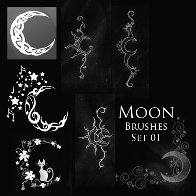 Moon Brushes by Nephan on DeviantArt