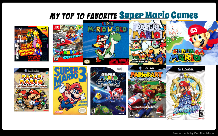 Top 10 Favorite Super Mario Games by StephenBVoices on DeviantArt