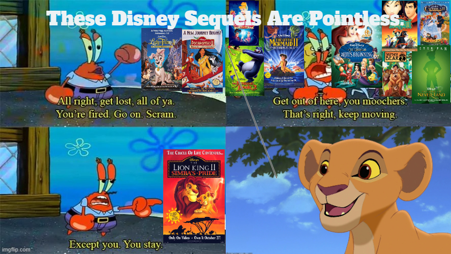 Who Needs Disney Sequels? by StephenBVoices on DeviantArt