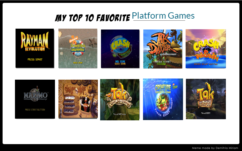My Top 10 Favorite Platform Games 2 by StephenBVoices on DeviantArt