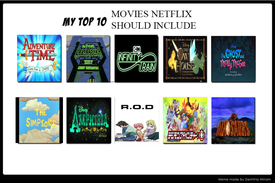 Top 10 Shows Netflix Should Include by StephenBVoices on DeviantArt