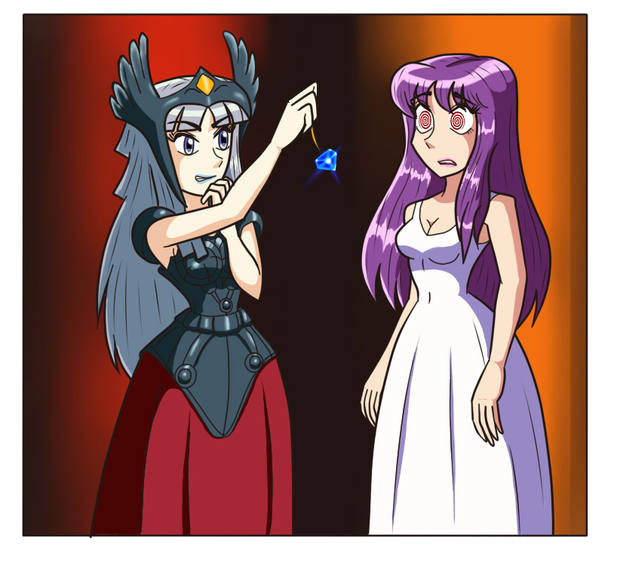 hilda hipnotize Saori by CarlosFco on DeviantArt