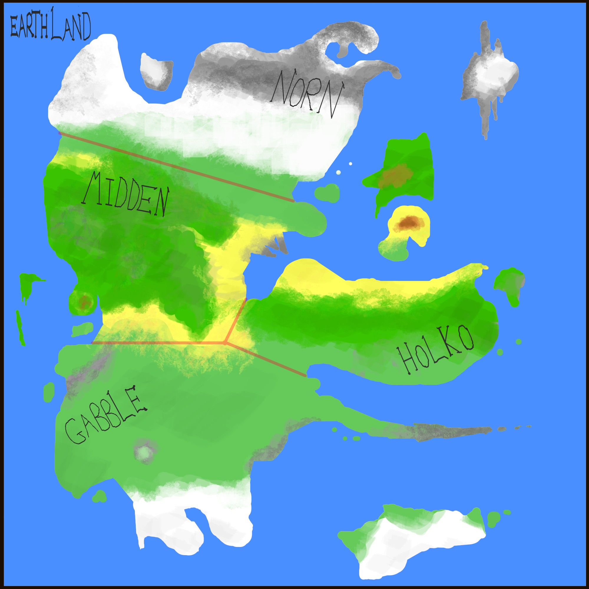 Earthland Map of lands by psychopony666 on DeviantArt