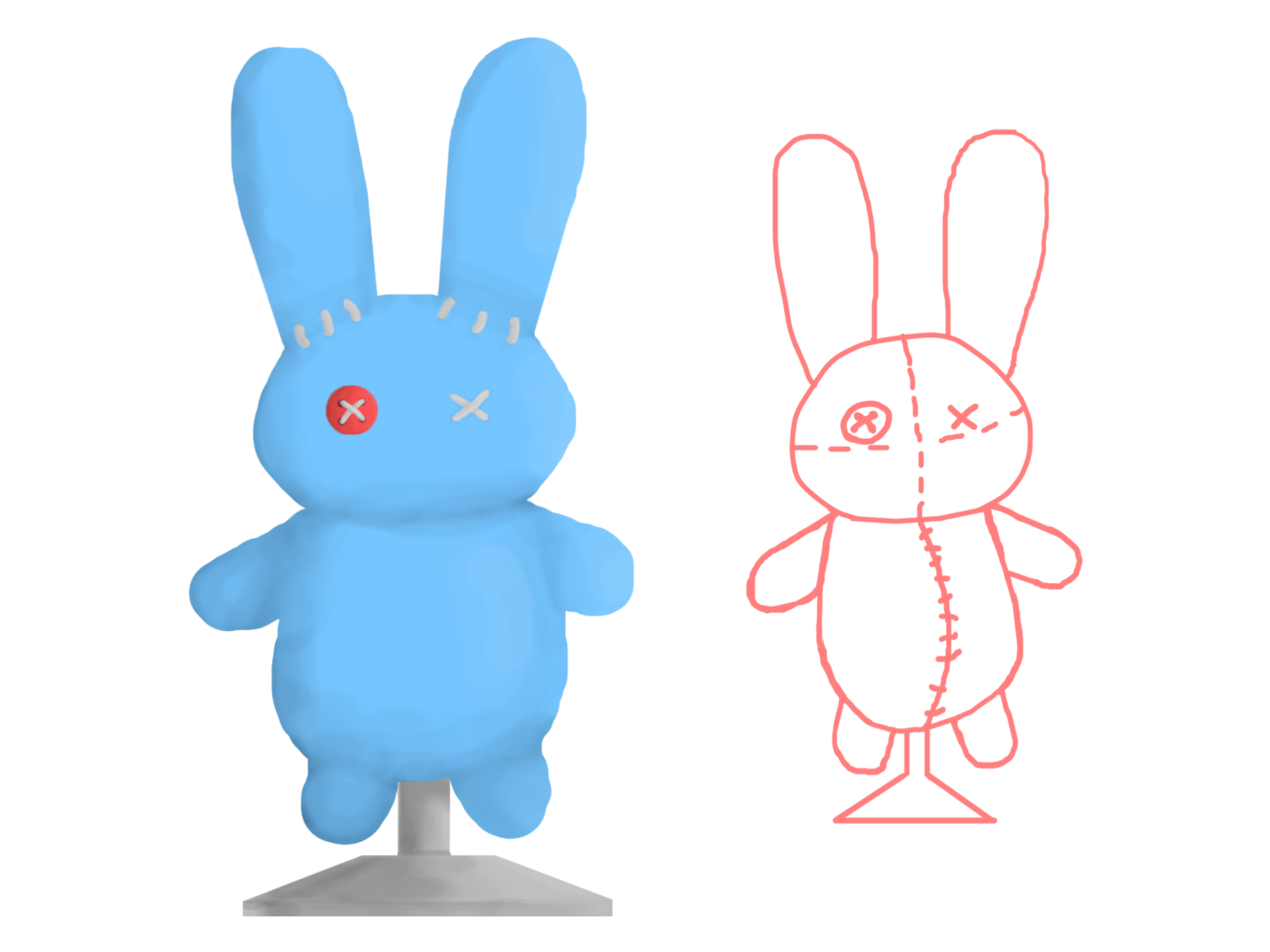 Rabbit dummy by psychopony666 on DeviantArt