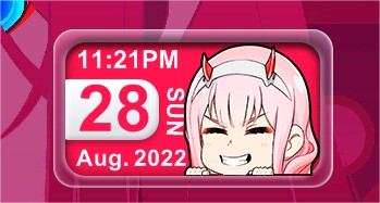 Reloj Calendario Zero Two Para Rainmeter By Shi2u by shu2e on DeviantArt