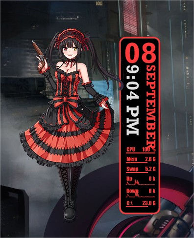 Kurumi Rainmeter By Shi2u by shu2e on DeviantArt